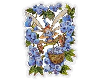 4 Cards Blueberry Fairy - Etsy