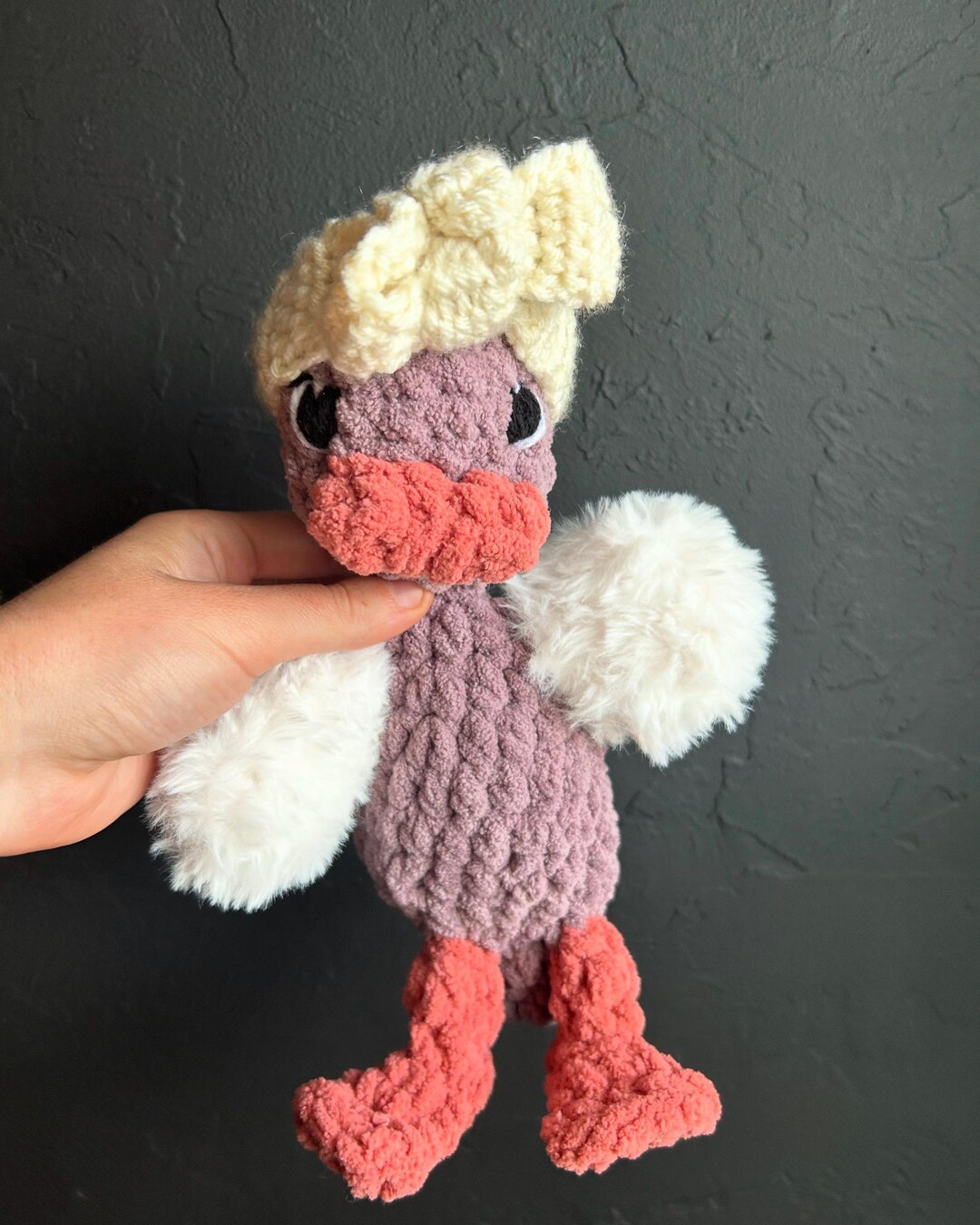 READY TO SHIP Mini Duck Snuggler, Della Duck, Mallard, Fuzzy Duck ...