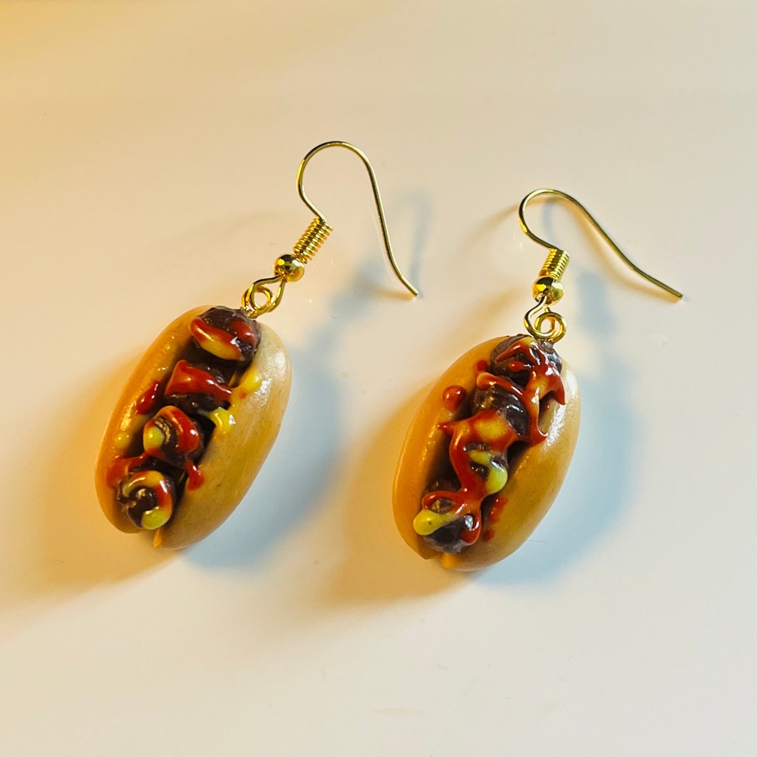 Meatball Sub Earrings: Handmade Polymer Clay Food Jewelry - Etsy
