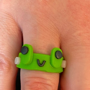 Polymer Clay Rings, Animal Rings, Frog Ring, Clay Frog Ring, Cute Ring ...