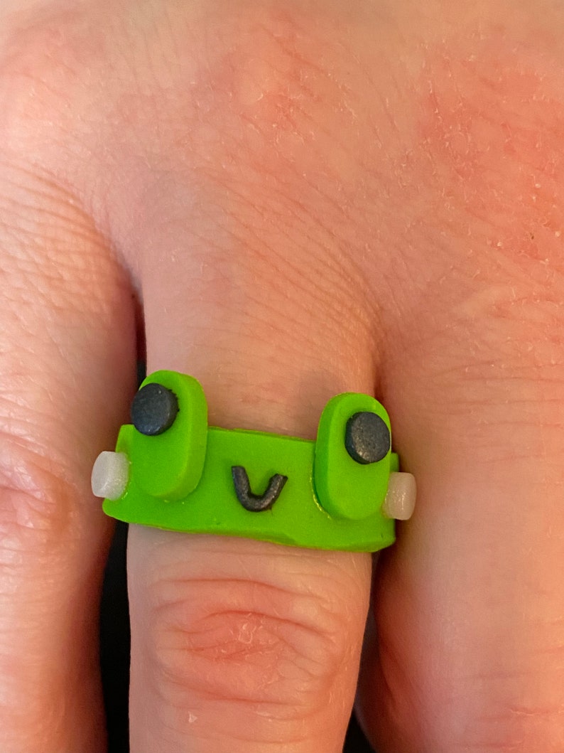 Polymer Clay Rings Animal Rings Frog Ring Clay Frog Ring | Etsy