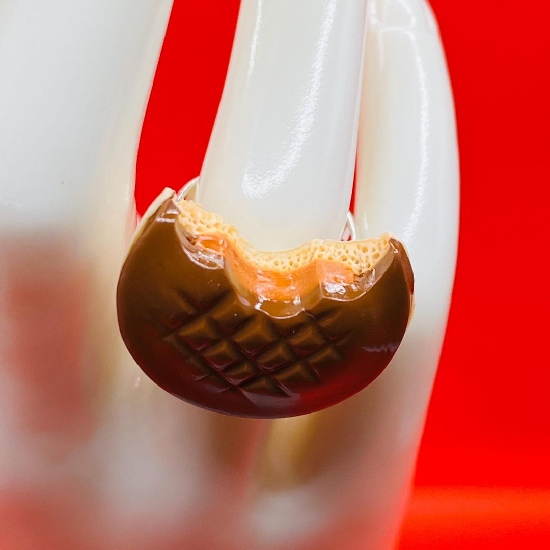 Jaffa Cake Ring, Polymer Clay Ring, Food Ring, Adjustable Ring ...