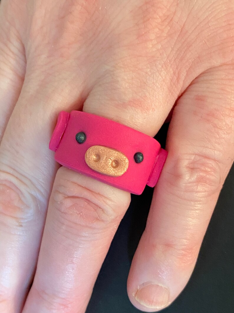 Polymer Clay Rings Animal Rings Frog Ring Clay Frog Ring - Etsy UK