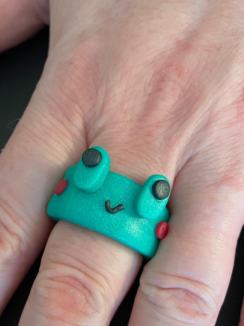Polymer Clay Rings Animal Rings Frog Ring Clay Frog Ring | Etsy