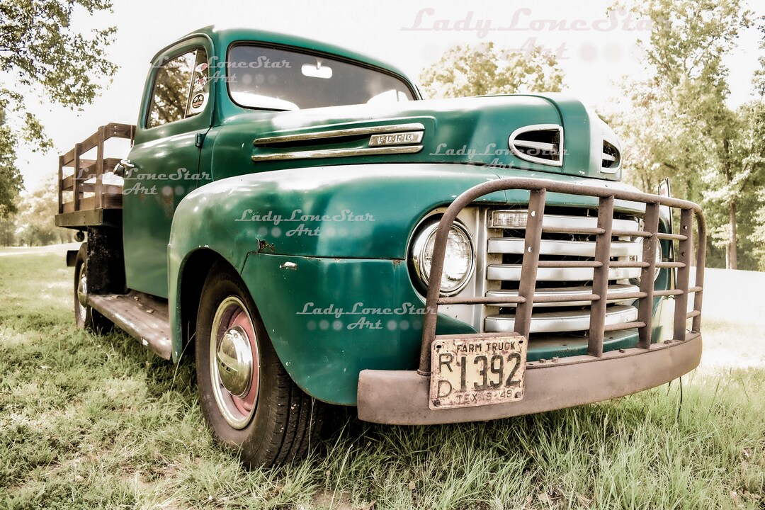 Rustic Farm Decor | Classic Auto Photo | Vintage Truck Art | Classic ...