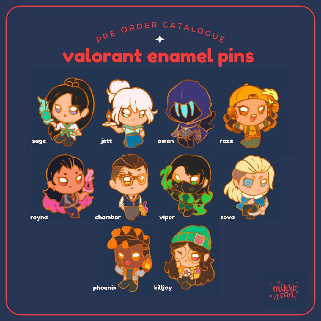 Valo Cutie Enamel Pins [PRE-ORDER] - Valo Merch - Gaming Merch - Gaming Pins - Kawaii Gaming ...