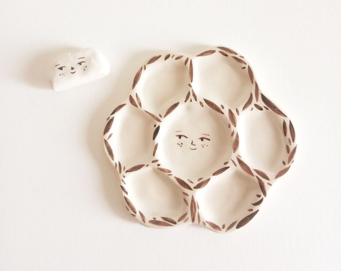 Ceramic Watercolor Palette | Handmade Ceramic Palette | Watercolor ...