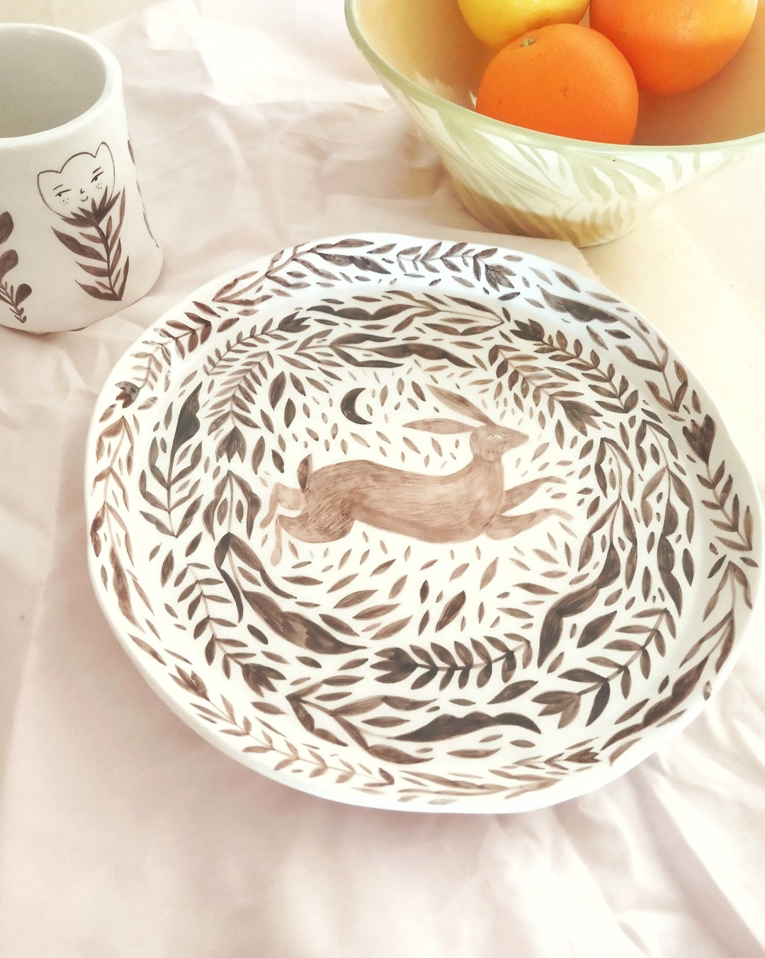 Hand-painted Ceramic Plate Decorative Plate for Hanging Cute Dish One ...