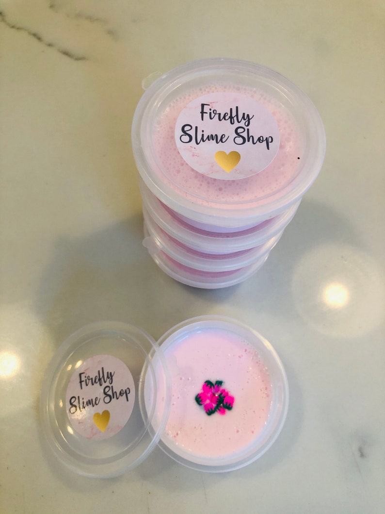 Pink Slime Pots, 5 X 20g of Slime, Fun, Slimy Little Strawberry Pieces ...