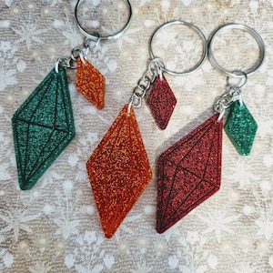 The Sims Plumbob Shaped Resin Keychain - Etsy