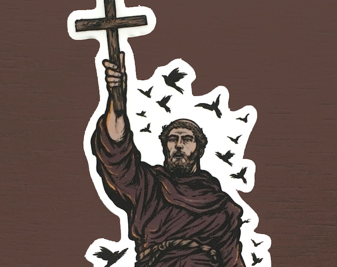 3" St. Francis of Assisi Vinyl Sticker - Etsy