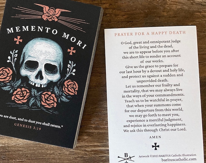 Memento Mori Prayer for a Happy Death Card Sets - Etsy