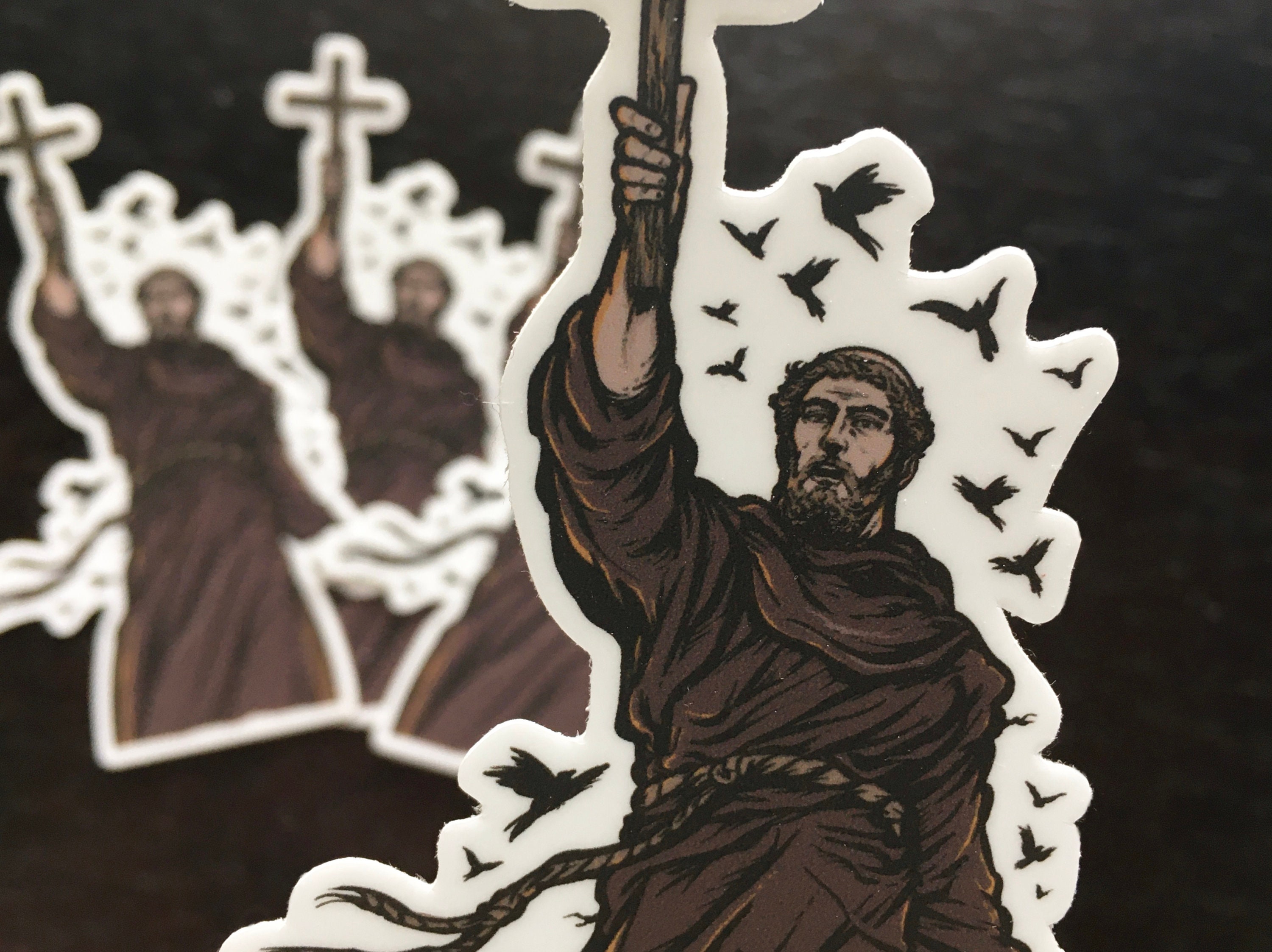 3" St. Francis of Assisi Vinyl Sticker - Etsy