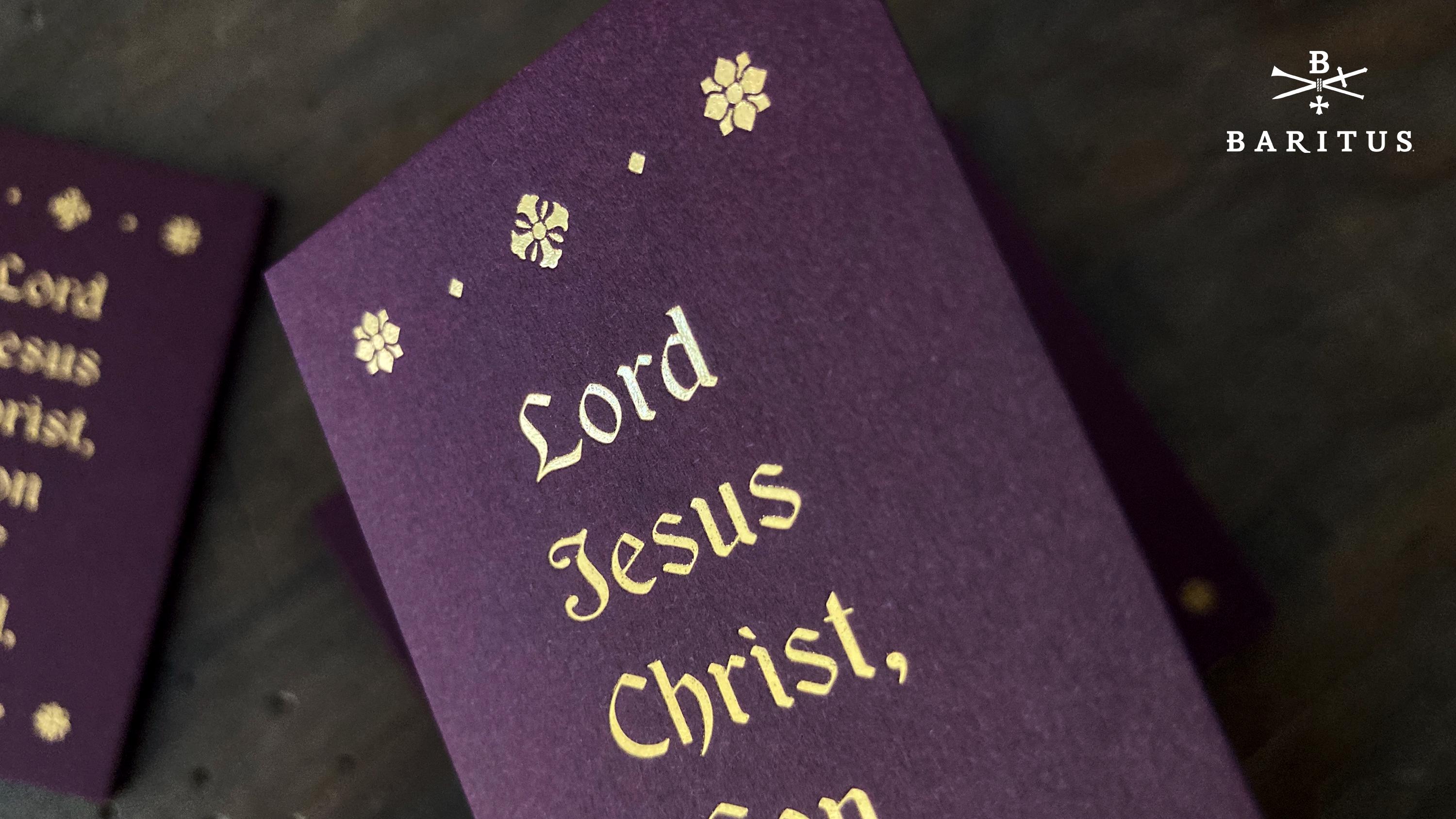 Jesus Prayer Reminder Gold Foil Small Holy Card - Etsy