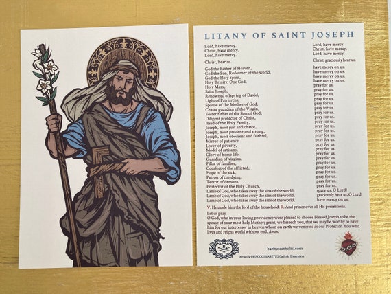 Art & Collectibles Prints Digital Prints Litany of Saint Joseph ...