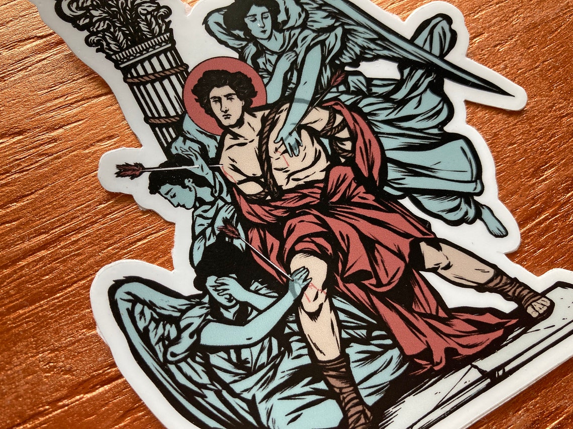 Large 4 Saint Sebastian Vinyl Sticker - Etsy