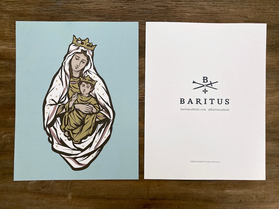 The Blessed Mother and Christ Child 8.5" X 11" Large Print - Etsy