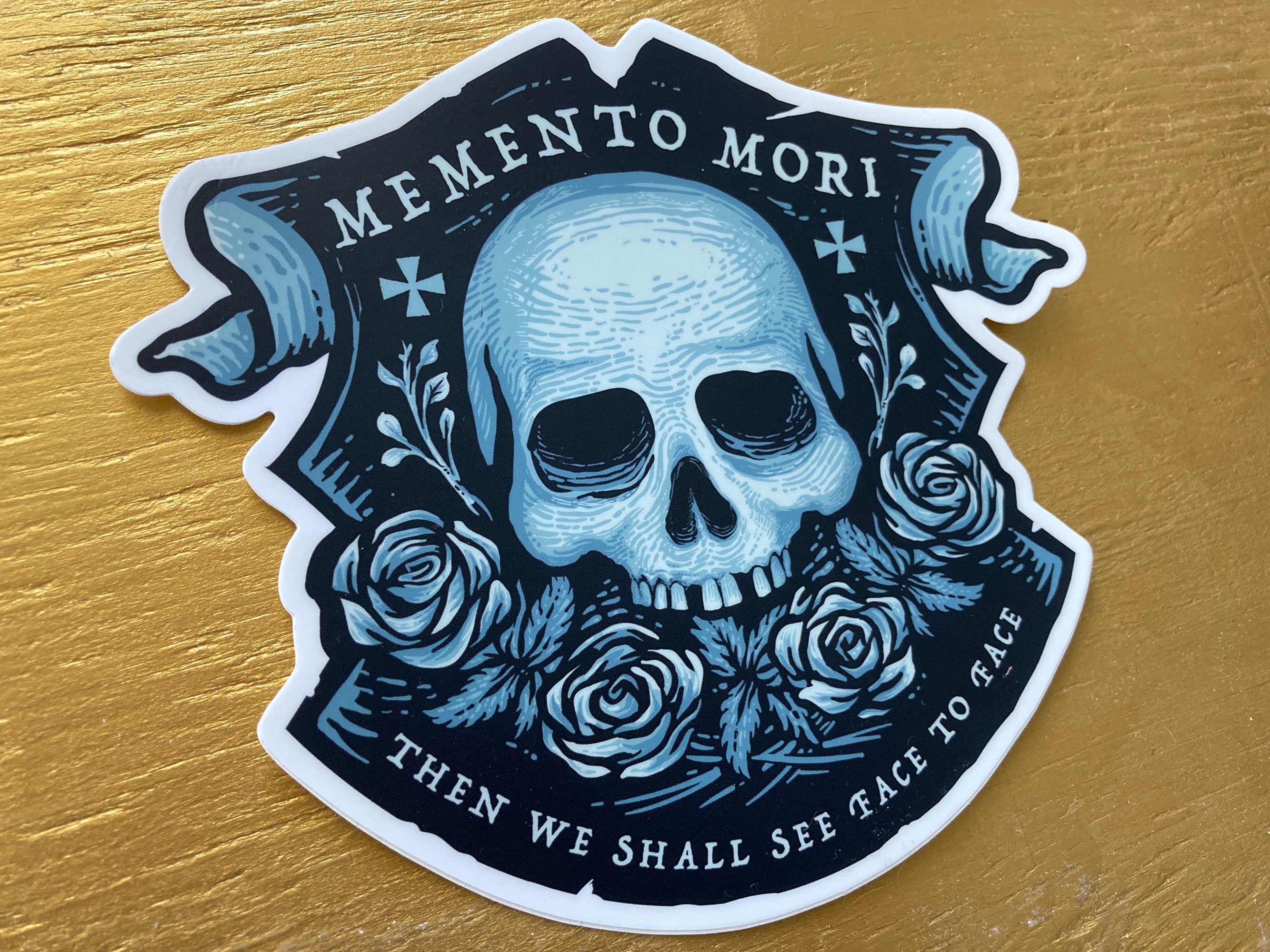 4" Memento Mori Vinyl Sticker - Etsy