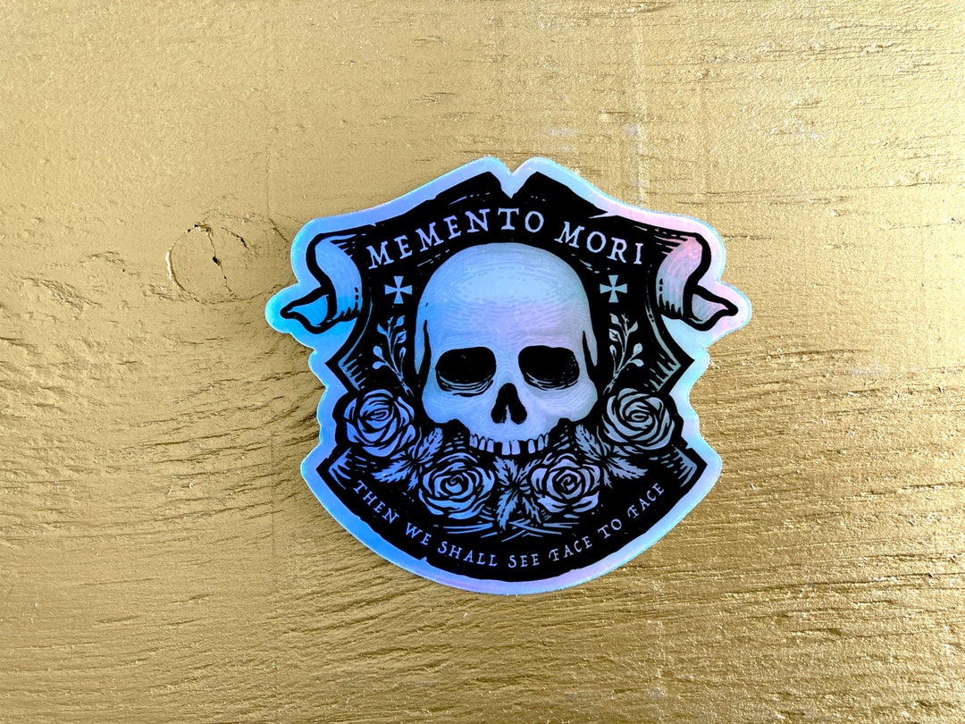 3" Holographic Memento Mori Vinyl Sticker - Etsy