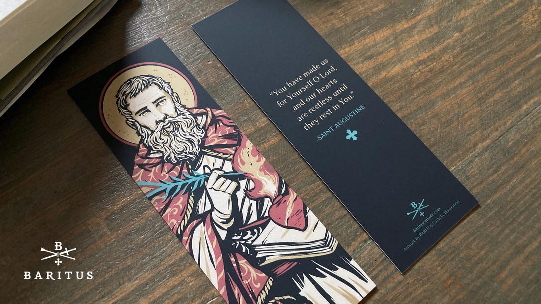Saint Augustine of Hippo Bookmark - Etsy