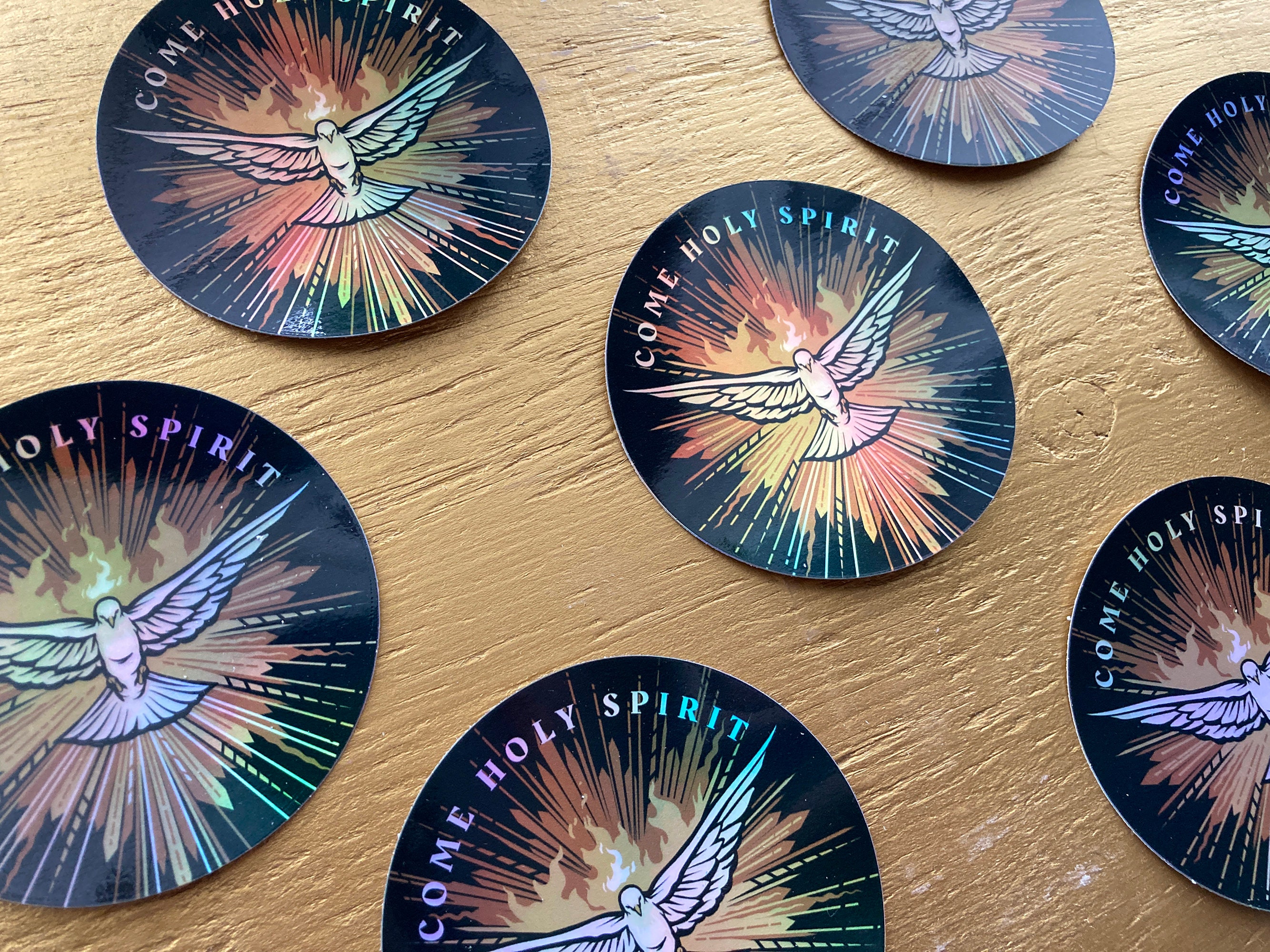 3 Holographic Come Holy Spirit Vinyl Sticker - Etsy