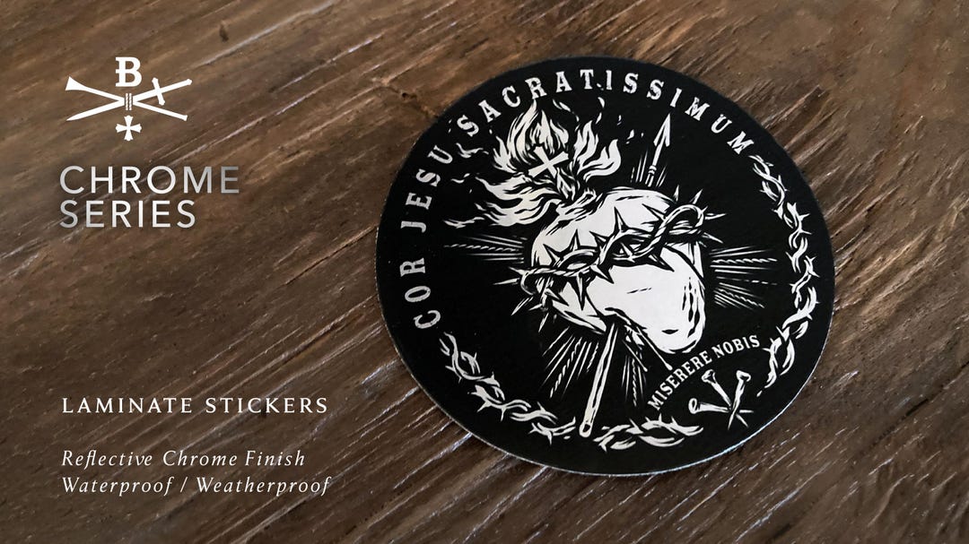 Chrome Cor Jesu Sacratissimum 3 Laminate Sticker - Etsy