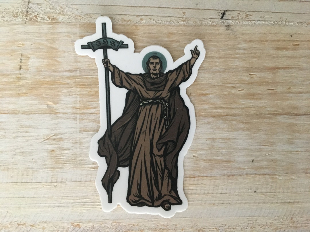 3" Junipero Serra Vinyl Sticker - Etsy