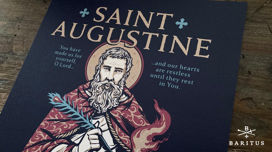 Saint Augustine of Hippo 8.5" X 11" Large Print - Etsy
