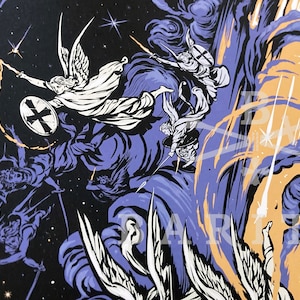 The Angelic Battle 8.5" X 11" Large Print - Etsy