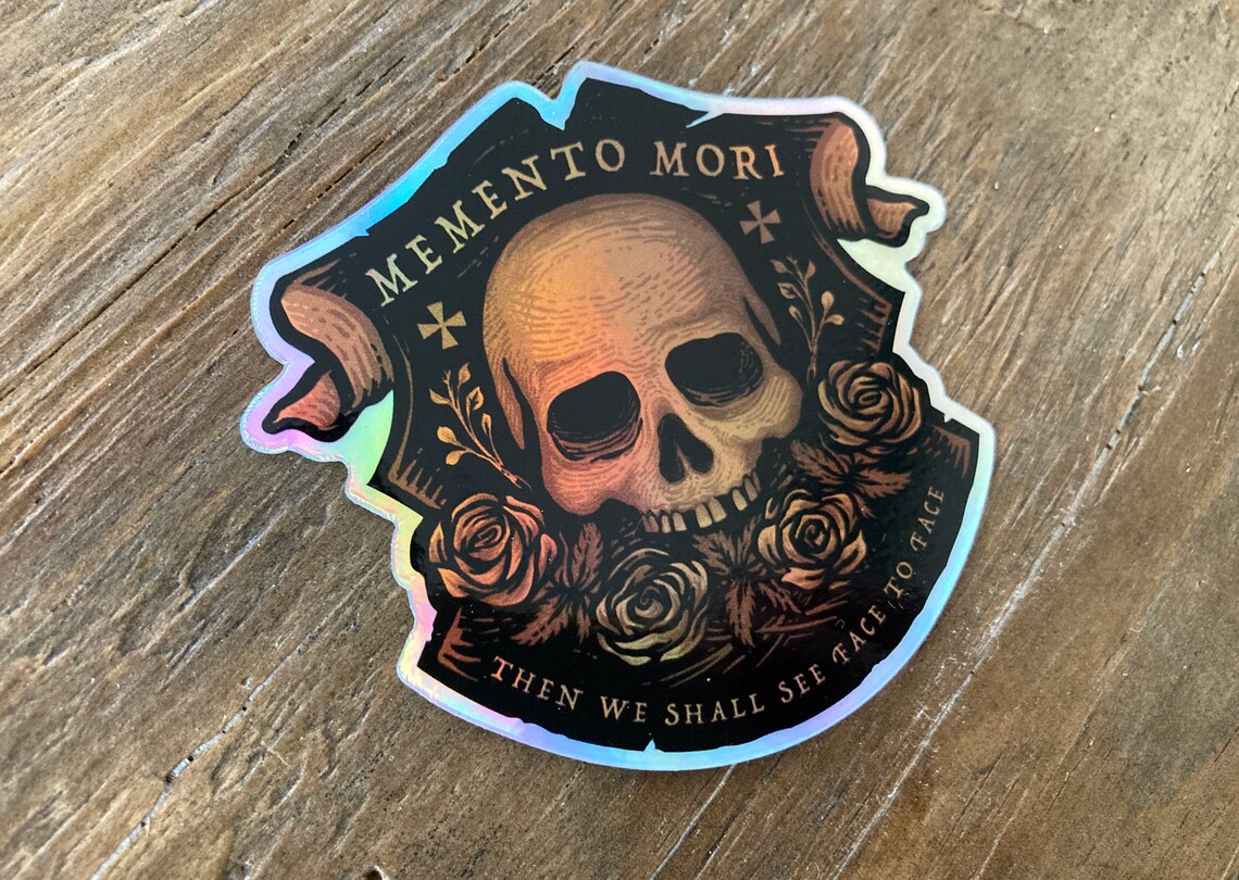 3 Holographic Copper Memento Mori Vinyl Sticker - Etsy