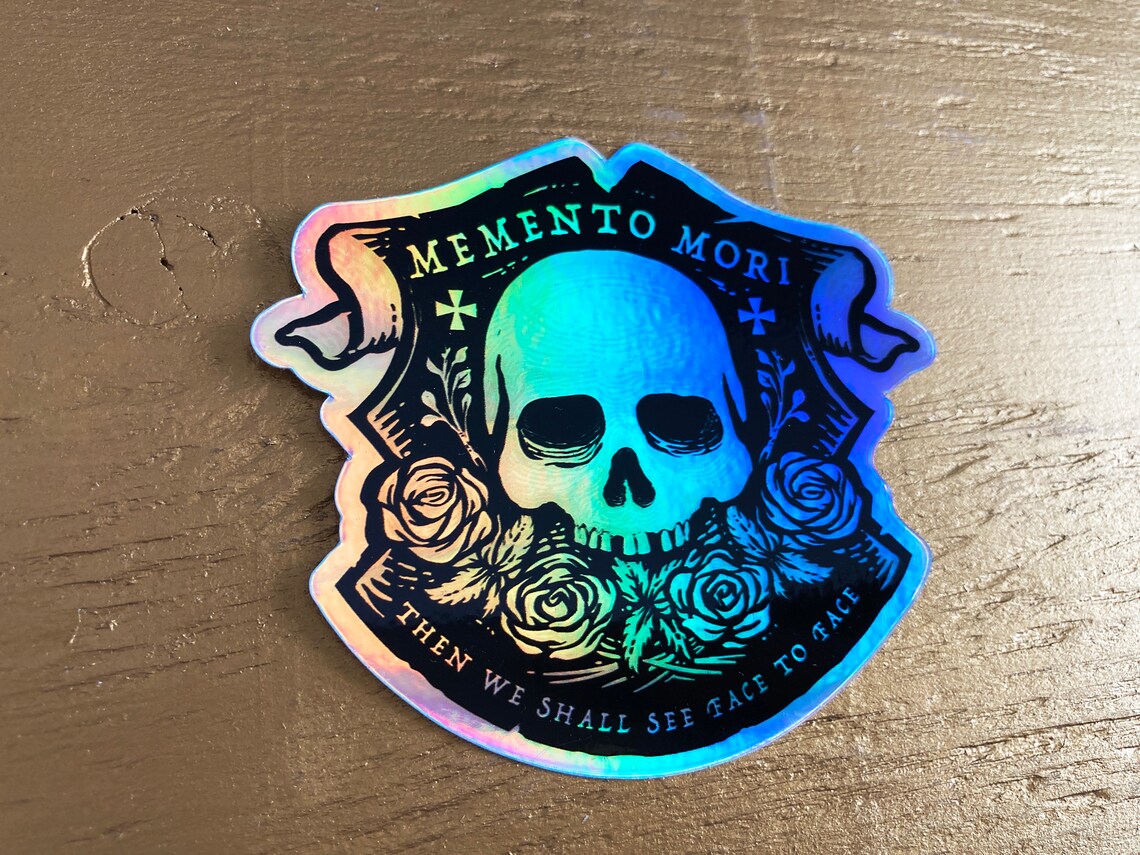 3 Holographic Memento Mori Vinyl Sticker - Etsy