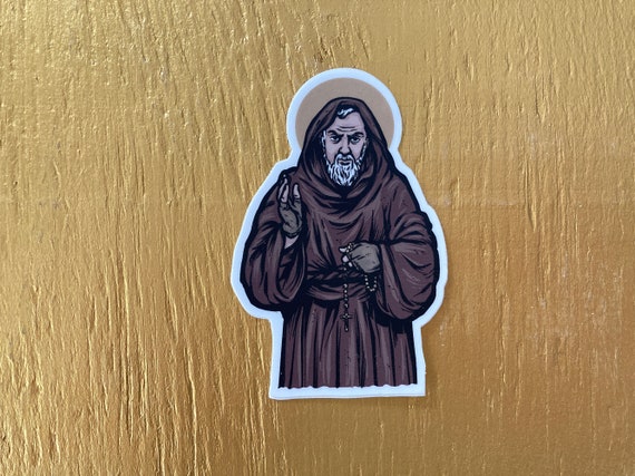 Saint Padre Pio 3 Vinyl Sticker - Etsy