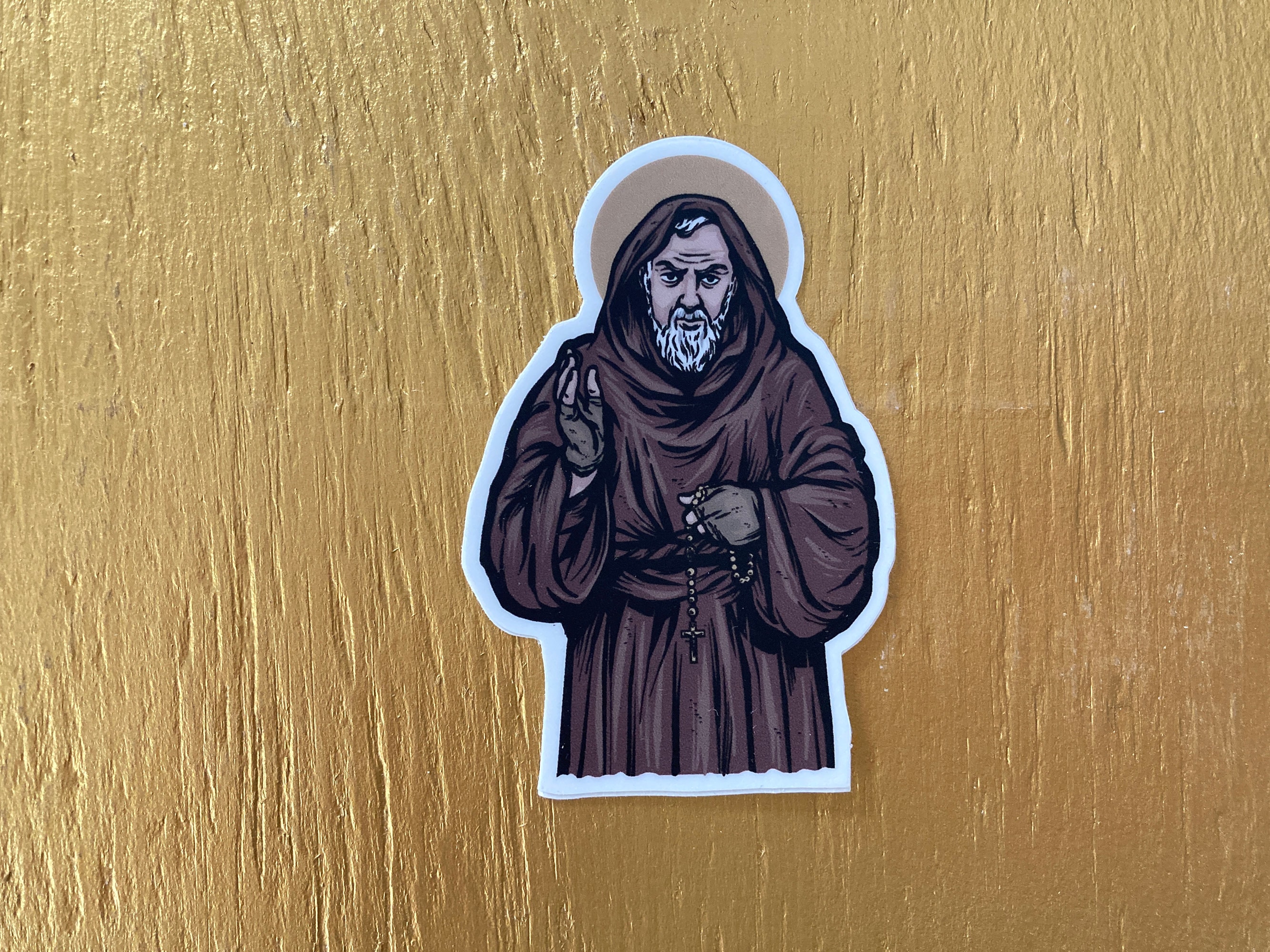 Saint Padre Pio 3 Vinyl Sticker - Etsy