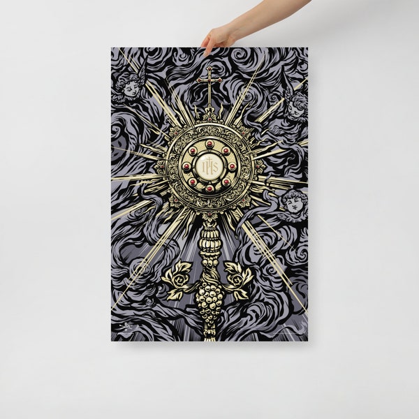 Eucharistic Adoration Poster - Etsy