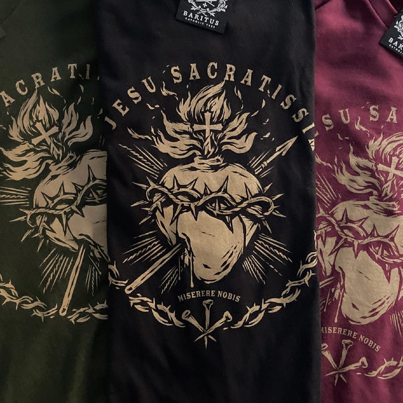 Jesus Sacred Heart Tshirt - Etsy