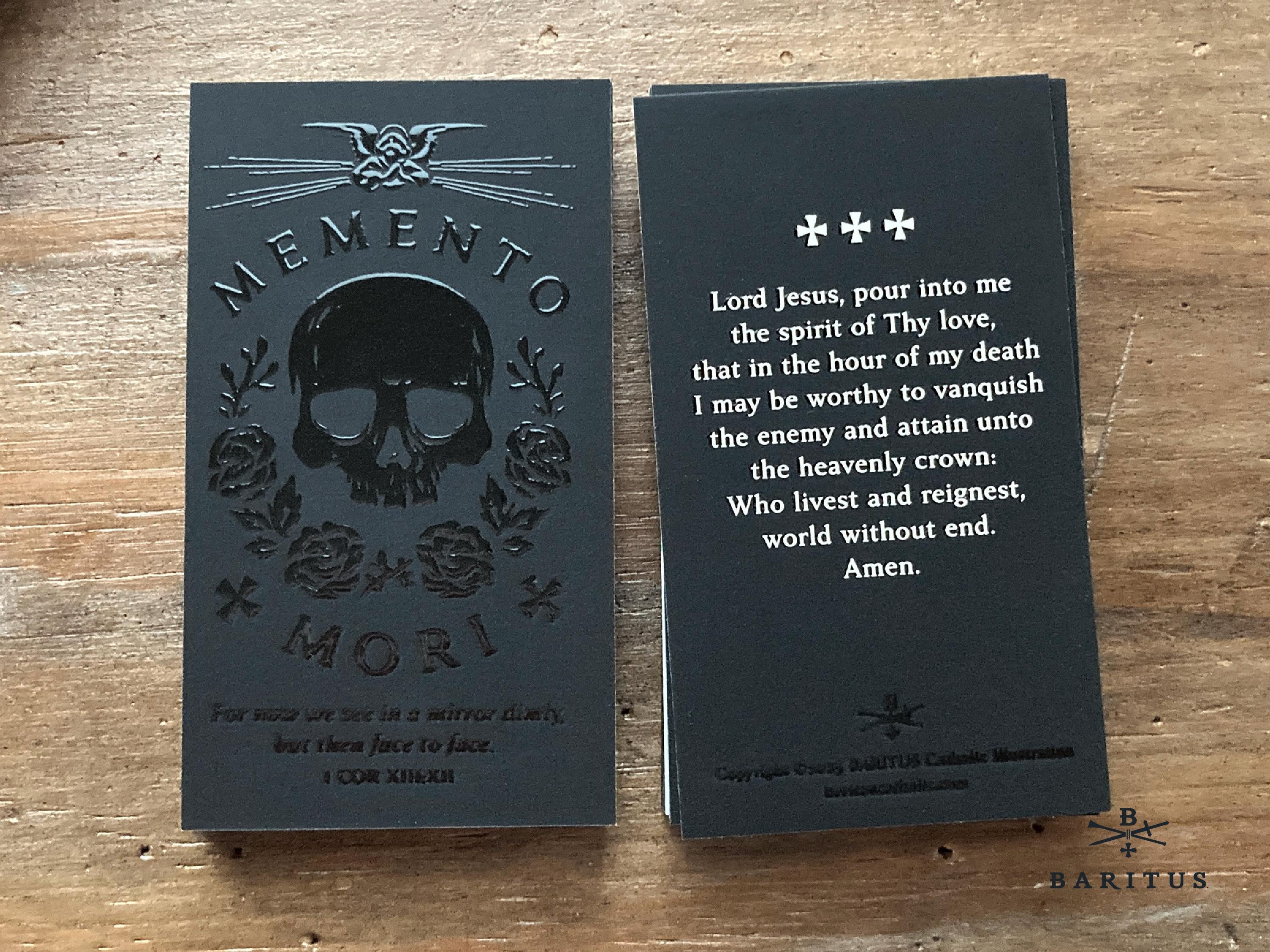 Limited Edition Memento Mori BLACK Holy Cards - Etsy