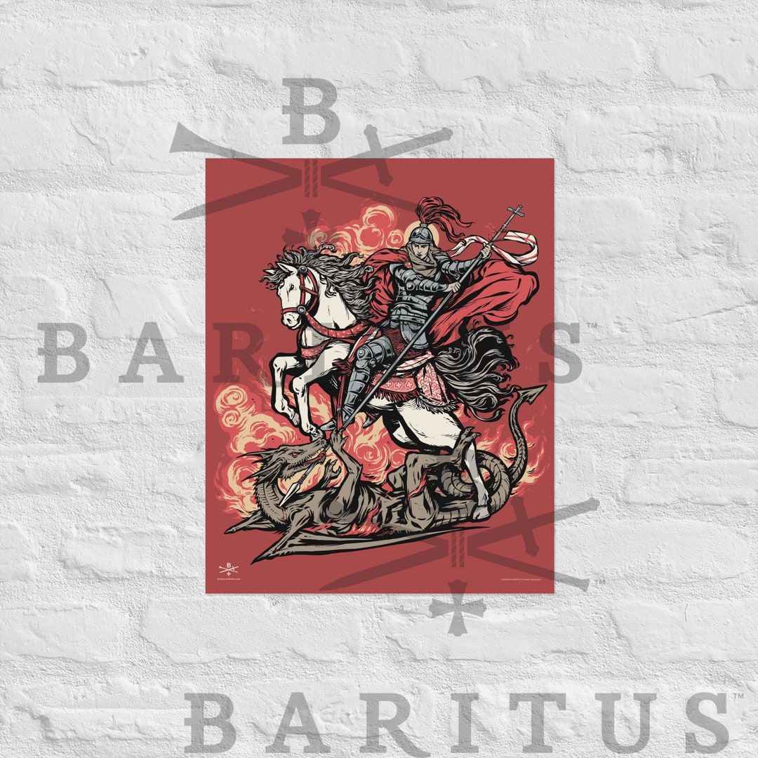 Saint George and the Dragon 16x20 Poster - Etsy