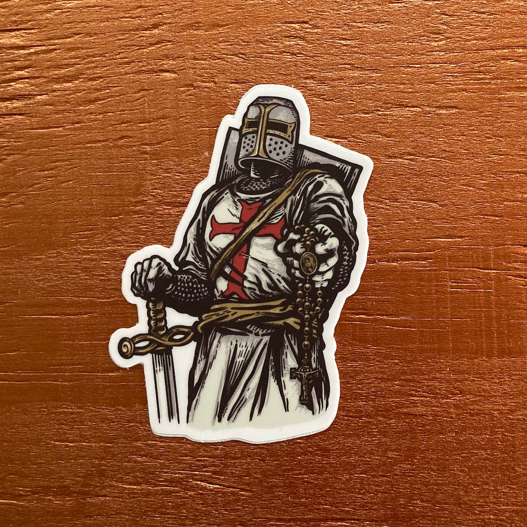 4" Rosary Crusader Vinyl Sticker - Etsy