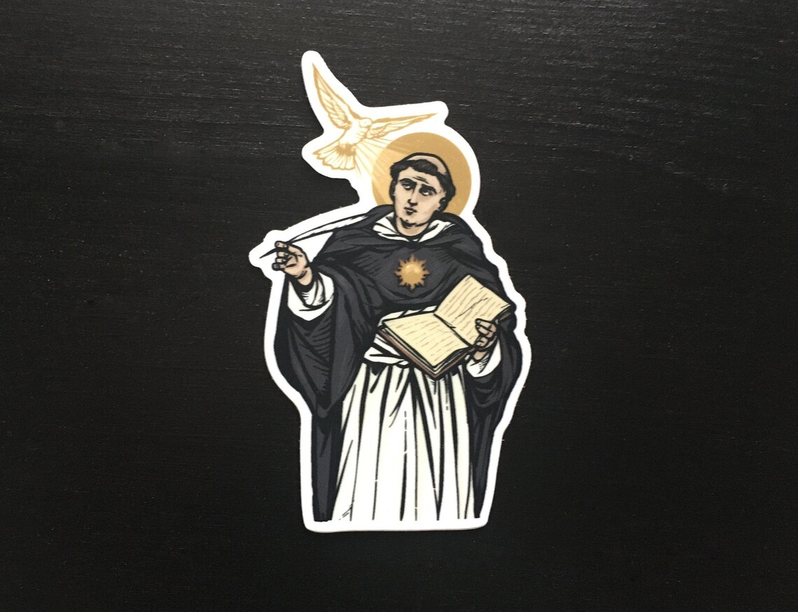 3" Saint Thomas Aquinas, the Angelic Doctor Sticker - Etsy