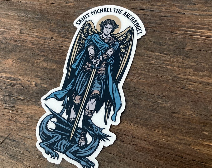 5" Saint Michael the Archangel Vinyl Sticker - Etsy