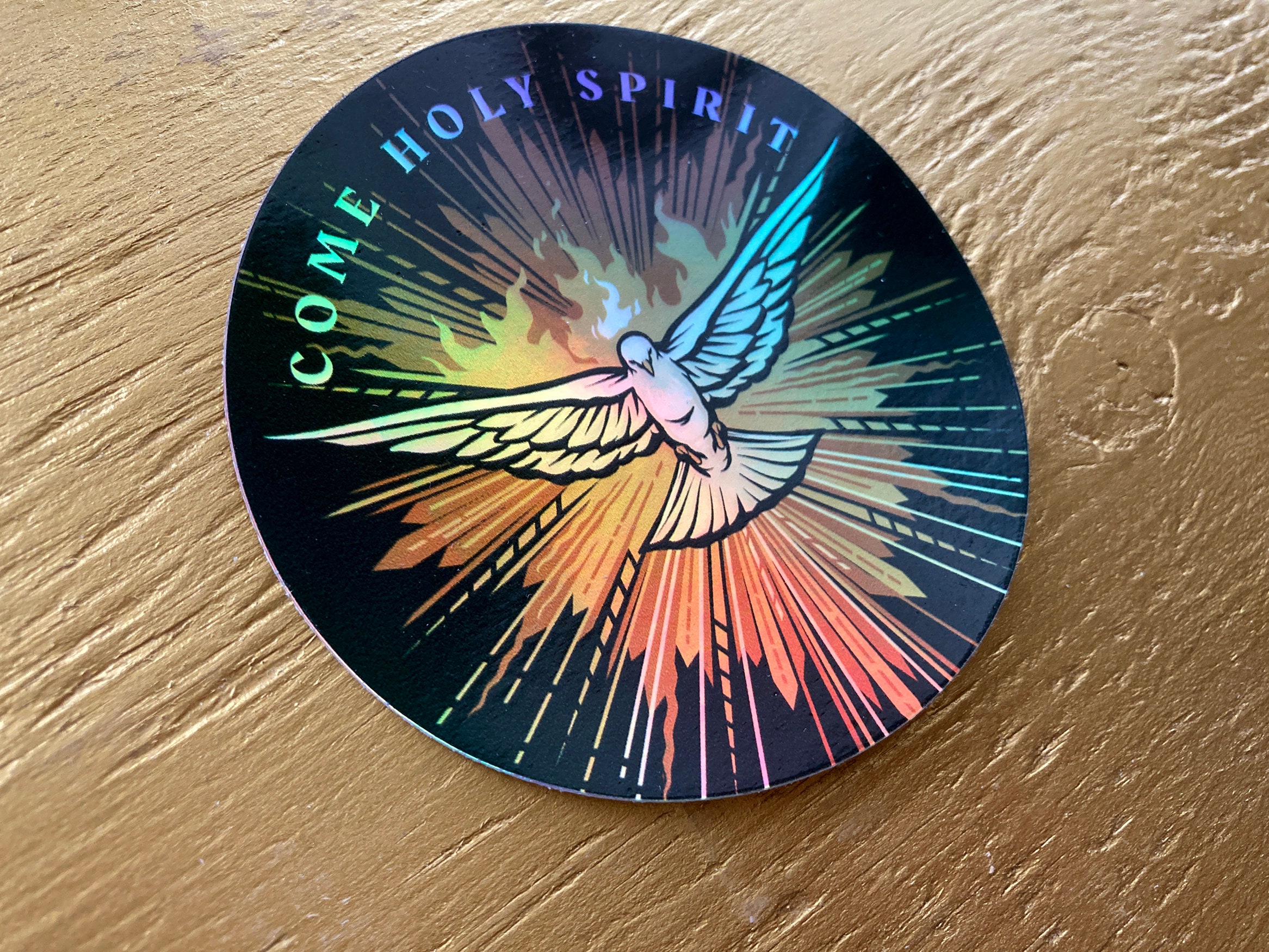 3 Holographic Come Holy Spirit Vinyl Sticker - Etsy