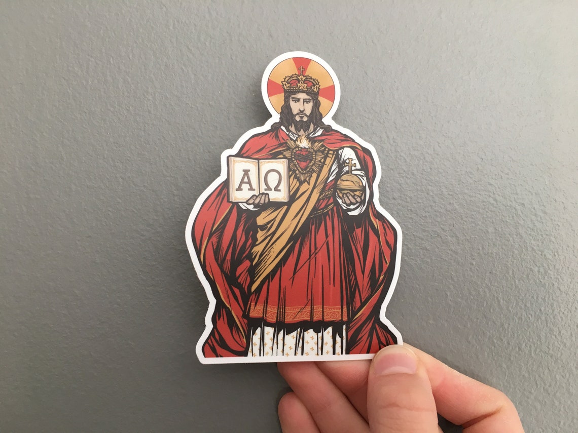 Large 4 Ave Christus Rex Sticker - Etsy