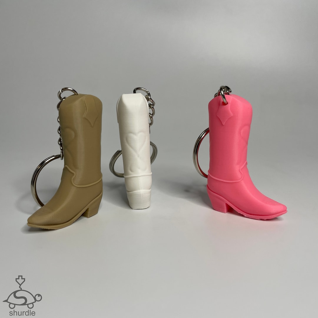 Cowgirl Boot Keychain - Etsy