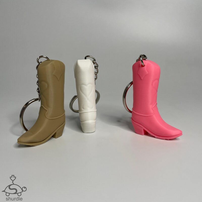 Cowgirl Boot Keychain - Etsy