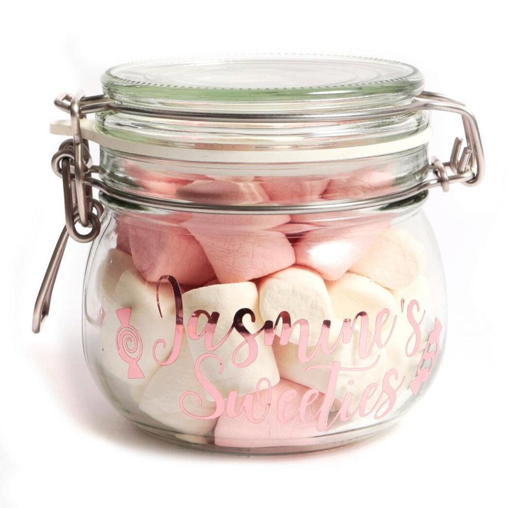 Personalised Small Sweet Jar Add Your Own Name Message Sweets/candy ...