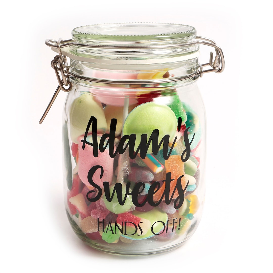 Personalised Sweet Jar | Add Your Own Name - Message, Sweets/candy ...