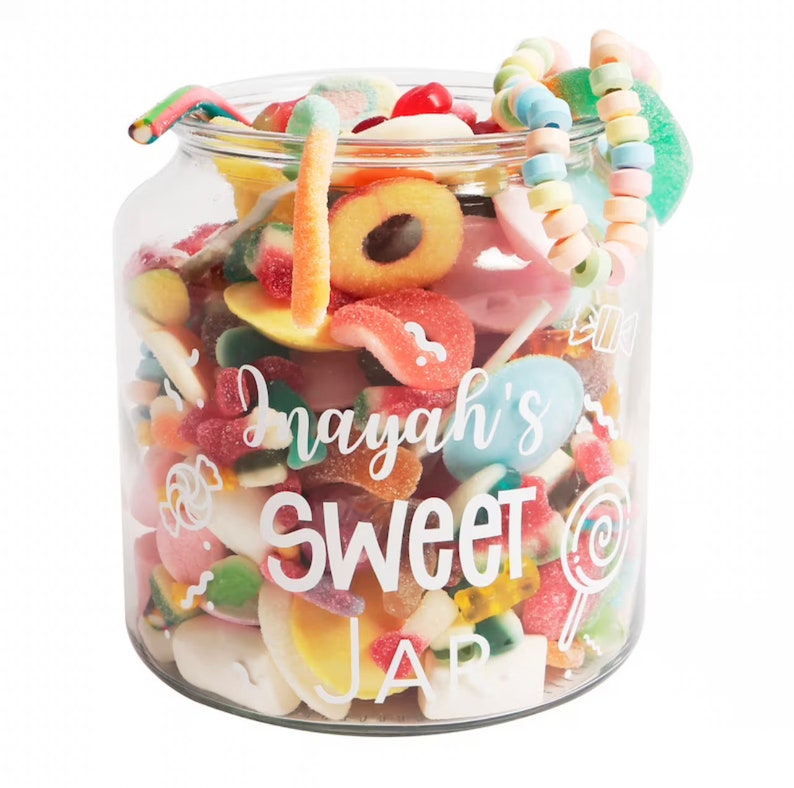 Personalised Sweet Jar Treat Jar Glass Sweet Jar Daddys - Etsy