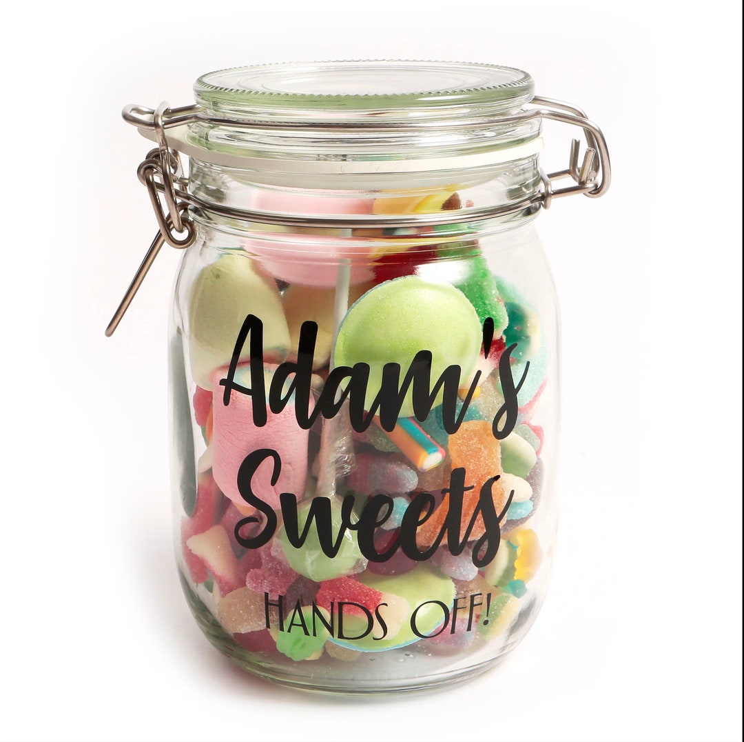 Pick & Mix Sweets, Personalised Sweets Jar, Jars With Sweets, Treat Jar ...
