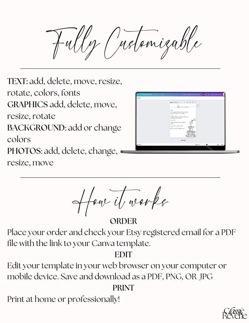 Modern Wedding Bar Menu Wedding Bar Sign Template Printable Bar Sign ...