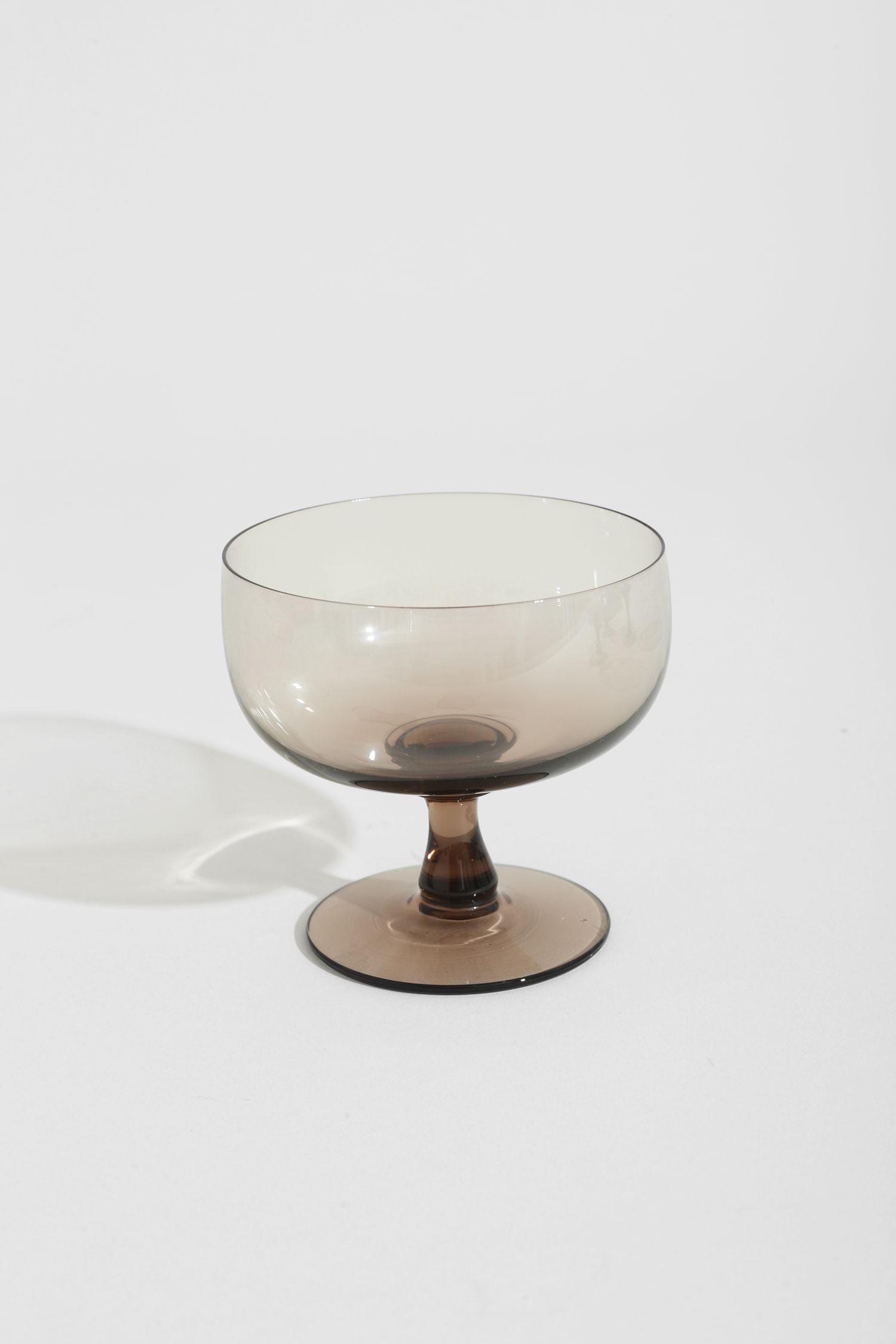Smoky Glass Coupes - Set of 4 - Etsy